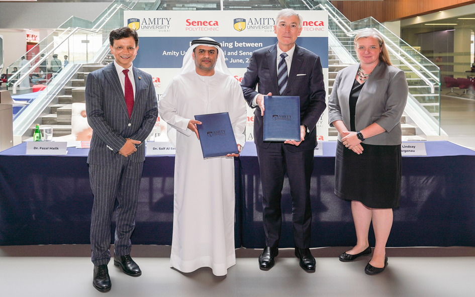 Amity University Dubai signs MOU with Seneca Polytechnic, Canada, to ...
